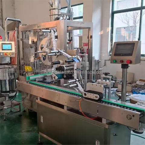 Buy Automatic Small Vail Auger Powder Bottle Filling Line And Capping ...