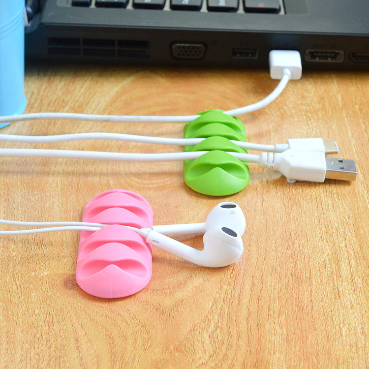 Buy Colorful Silicone Cable Clip With 3m Sticker Cable Holder Clip From ...