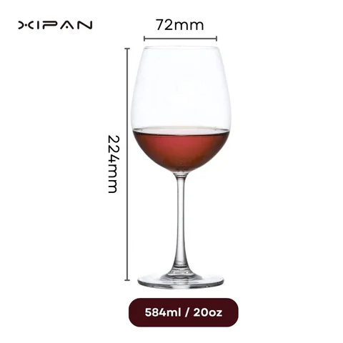 Buy Hand Blown Red Wine Glasses Clear Large Wine Glasses Premium ...
