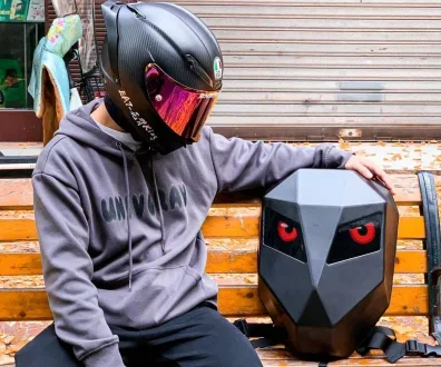 Buy Hard Shell Backpack For Riders, Knight Led Backpack, Led Eye ...