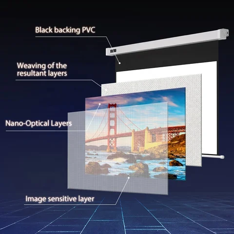Buy High Performance 100 Inch 16:9 3d Projector Screen Motorised Alr 4k ...