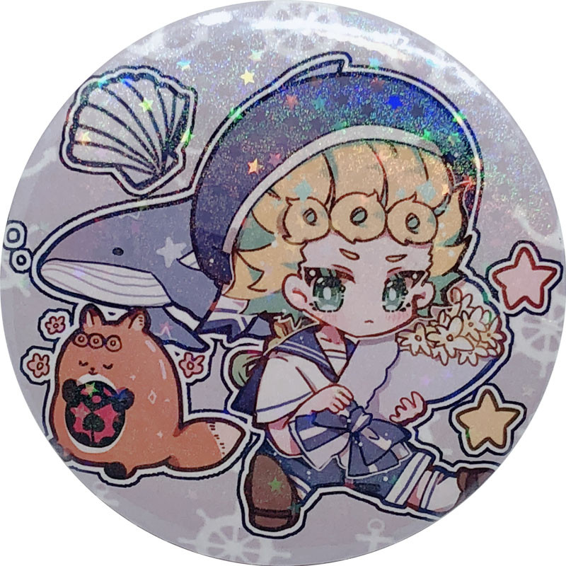 Buy Juno Creative Custom Cartoon Anime Hologram Tinplate Button Pins ...