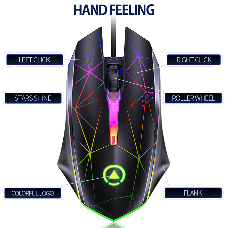 Buy Luminous Computer Gaming Mouse Keyboards Combo 2020 Wired ...