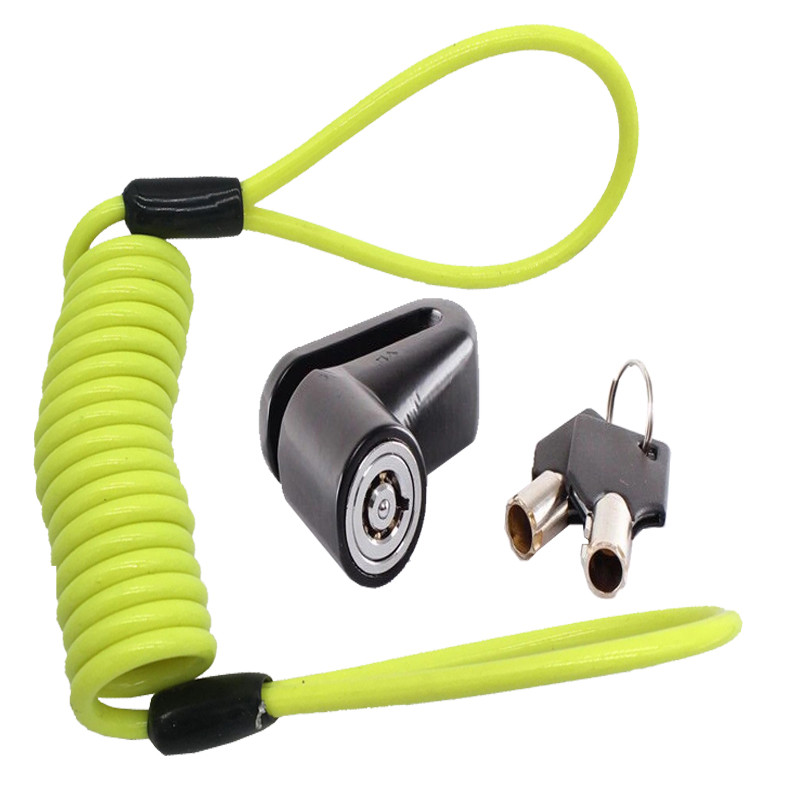 Buy Motorcycle Security Anti Theft Warning Lanyard Spring Coil Wire ...