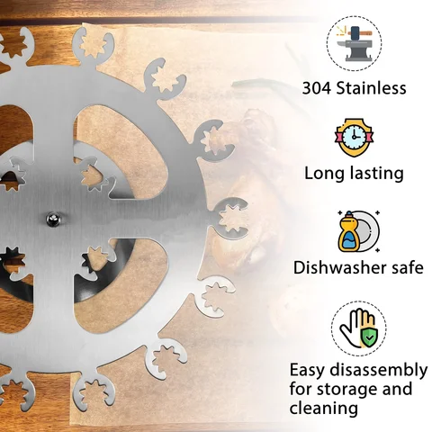 Buy Premium Quality Stainless Steel Chicken Wing Rack 18 Legs Rotating ...