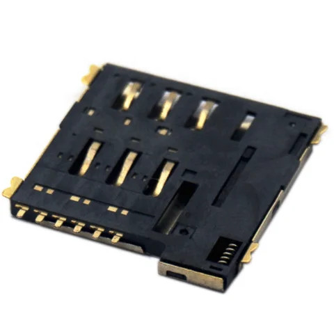 Buy Push Push Type 1.35h 6 Pin Micro Sim Card Connector from ShenZhen ...