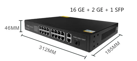 Buy Rack-mounted Network Switch 19 Port 10/100/1000m Gigabit Desktop ...
