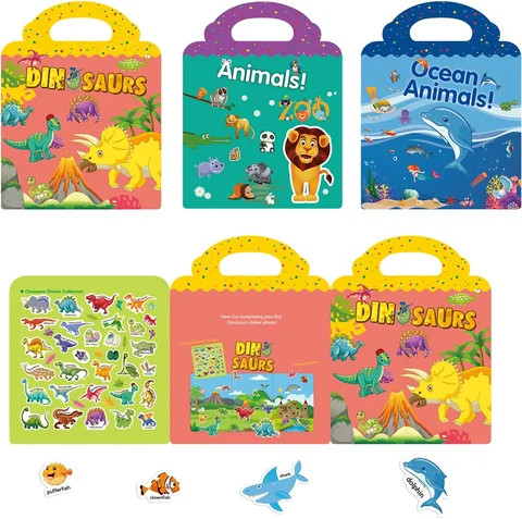 Buy Reusable Sticker Pad Toddler Sticker Activity Book Preschool ...