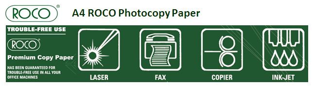 Buy Roco Premium Copy Paper Plain, White, A4, 80gsm, 500 Sheets from ...