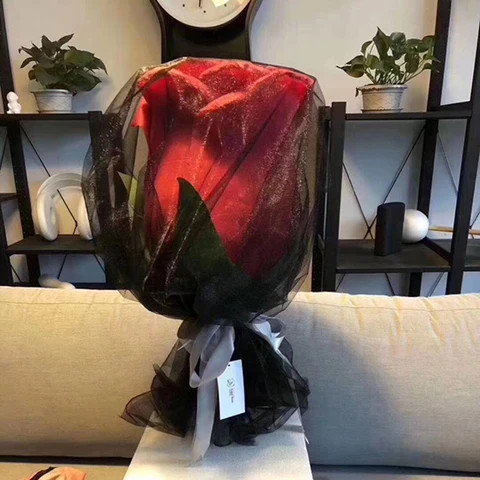 Buy Single Giant Plastic Rose Flower Bouquet Big Foam Backdrop Flowers ...