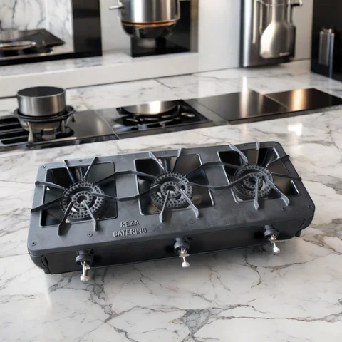 Buy Triple Burner Cast Iron Stove For Household Hotel Outdoor Lp Gas ...