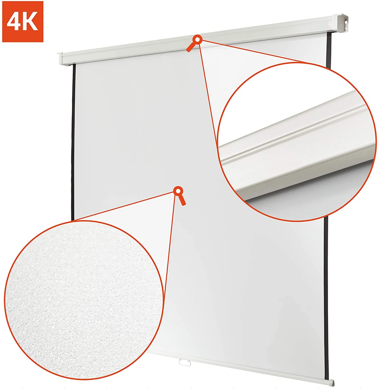 Buy Wall Mounted Matte White Rollers Manual Projection Screen 180x102cm ...