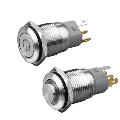 Buy Zlq16mm Metal Push Button Switch Self-locking Or Self-resetting Push Button Switch With Red ...