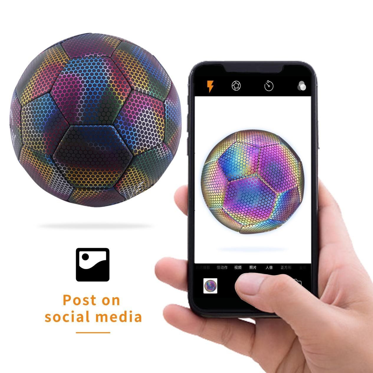 Buy Colorful Reflective Luminous Football from Jinnuoda Sports goods ...