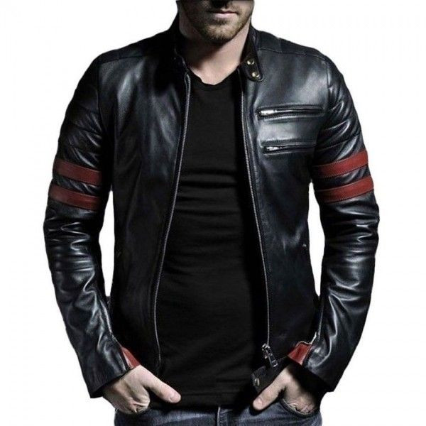 Buy Men's Leather Jacket from 46starssports, Pakistan | Tradewheel.com