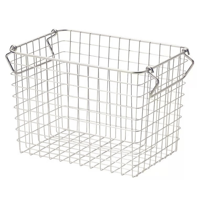 Buy Customized 304 Stainless Steel Wire Mesh Storage Basket With Handle ...