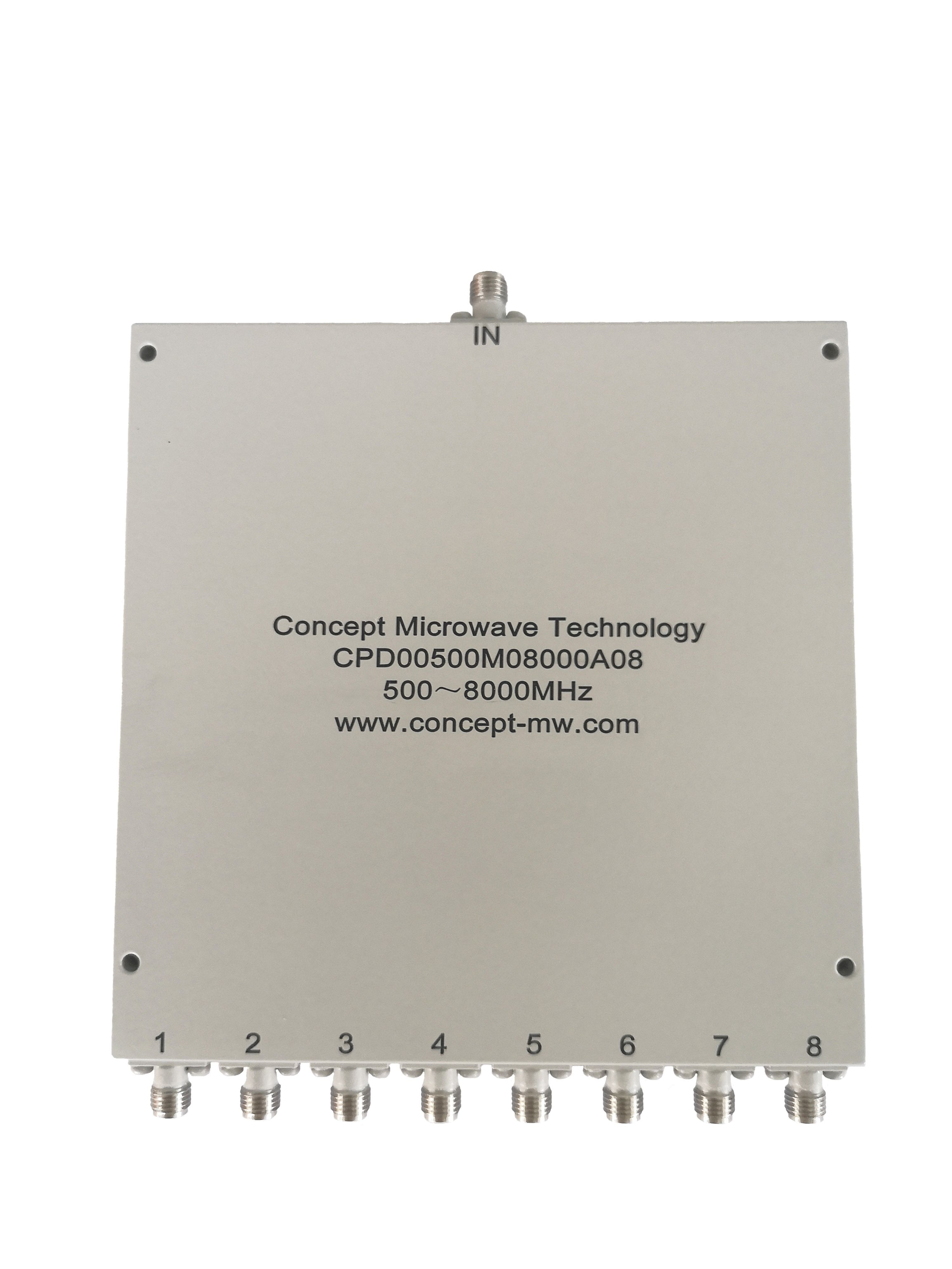 Buy 500-8000mhz 8 Way Power Divider & Power Splitter from Chengdu ...