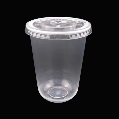 Buy 500ml-95 U Shape Cup Clear Disposable Plastic Cup Boba Bubble Milk ...