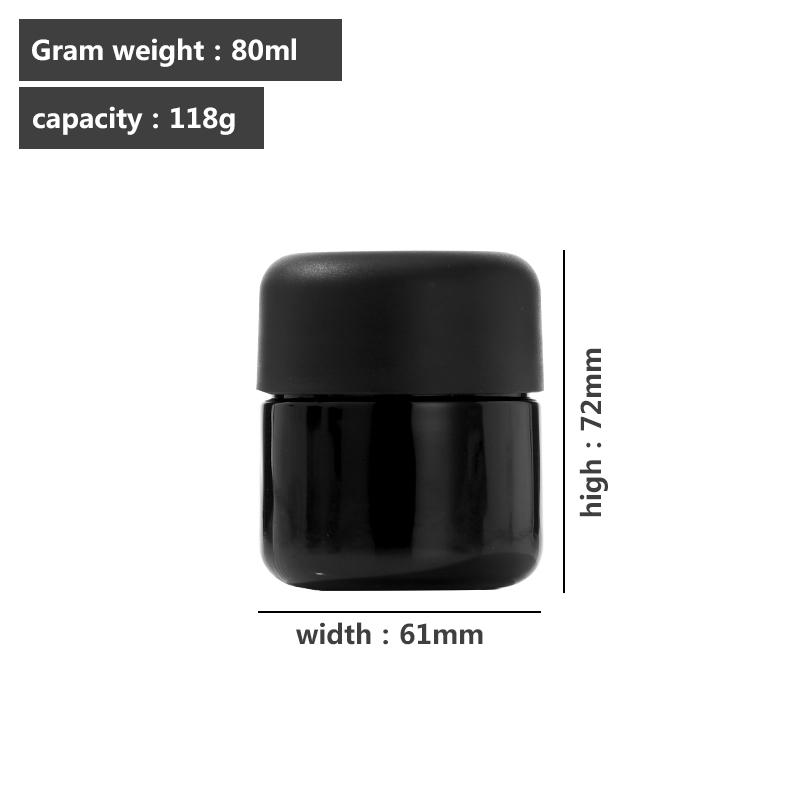 Buy 3 Ounce Black Glass Jar For Childproof Anti-theft Packaging from ...