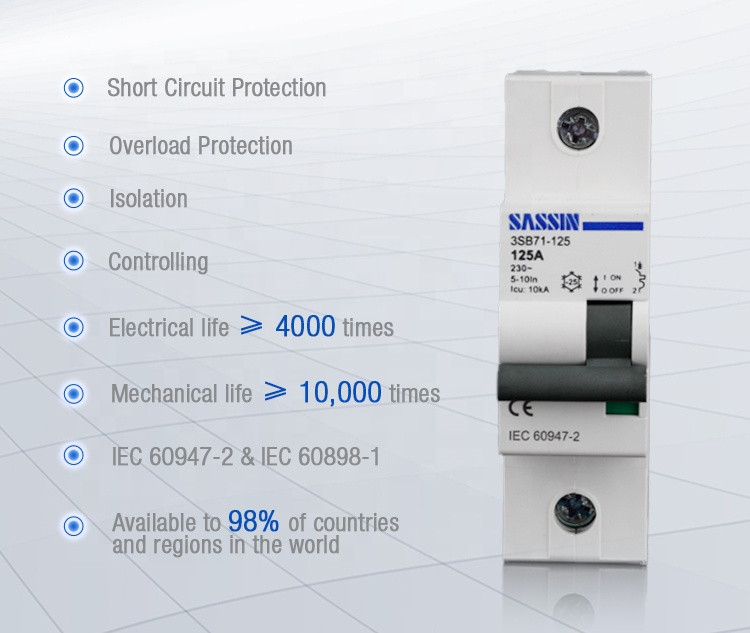 Buy 3sb71-125 Sassin 1p 125a 10ka Smart Circuit Breakers Low Voltage ...