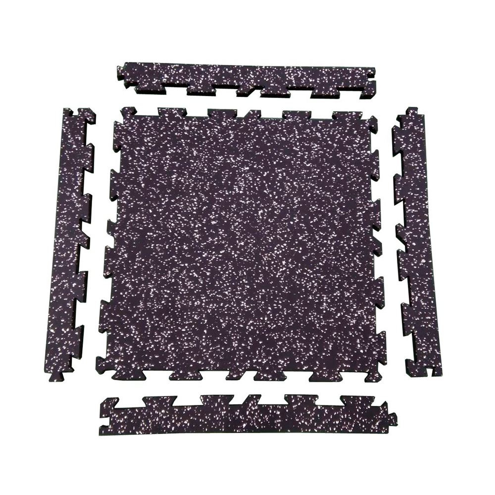 Buy 8mm Thick Interlocking Rubber Floor Mat Tiles For Crossfit Gym ...