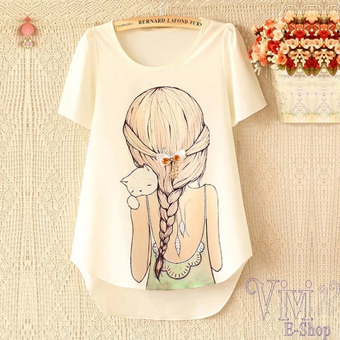 Buy All Over Floral Printed Export Oriented T Shirt For Ladies From ...
