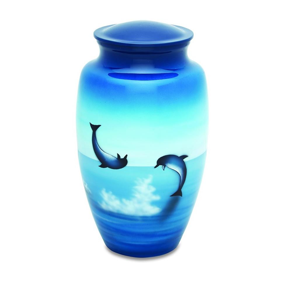 Buy Beautiful Floral Multi Color Sticker Aluminum Adult Urns Funeral ...