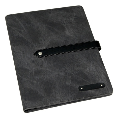 Buy Black Leatherette File Folder With Golden Fitting Portable File ...