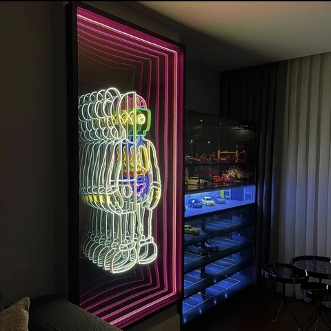 Buy Custom Kaws Infinity Mirror Abyss Mirror Led Infinity Wall Mirror ...