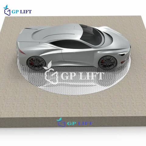 Buy Electric Lift Table Car Display Motorized Rotating Stage Lift ...