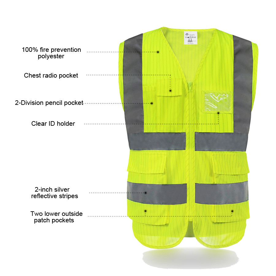 Buy En Iso 14116 100%polyester Anti-static Safety Hi Vis Fr Flame ...