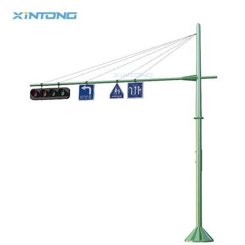 Buy Galvanized Traffic Signal Led Light Poles Weight 3-6m Steel Pole ...