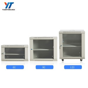 Buy Glass Door Network Router Enclosure 12u Wall Mounted Network ...