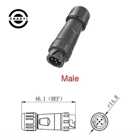Buy High Quality M6 M8 M10 M12 M16 M18 M20 Waterproof Connector 3 Pin 3 ...