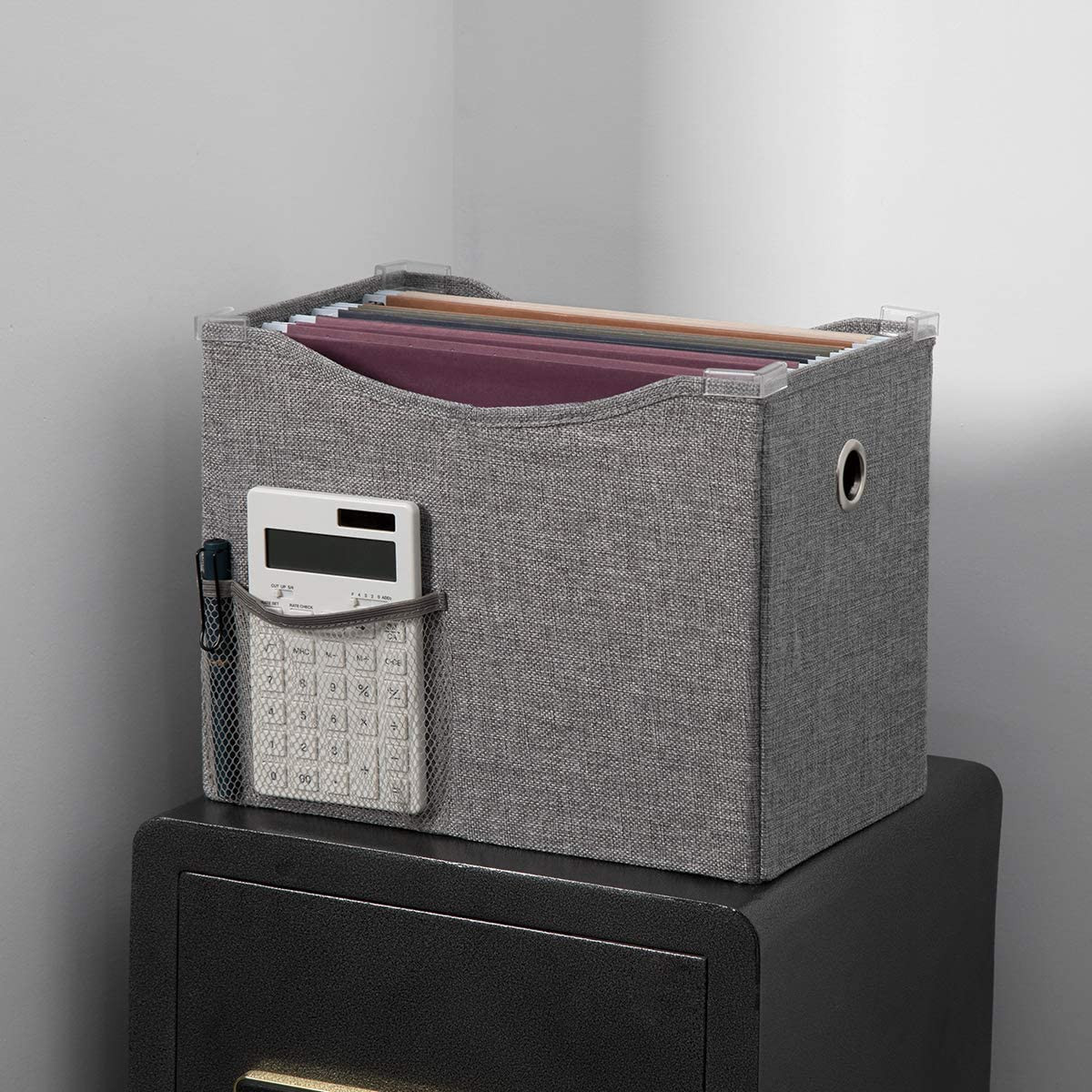 Buy Linen File Boxes With Metal Sliding Rail For Letter Size File ...