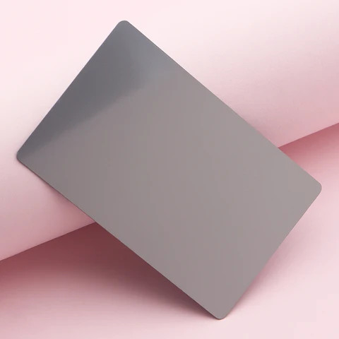 Buy Luxury Custom Logo Metal Business Card Printed Brushed Silver Metal ...