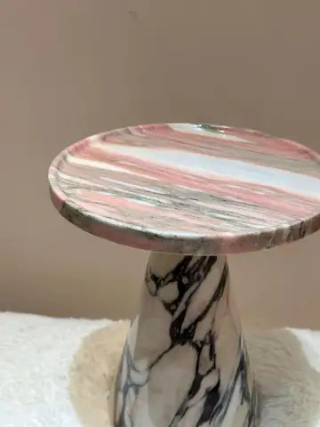 Buy Luxury Pink Marble Table Top Living Area Interior Round Natural ...