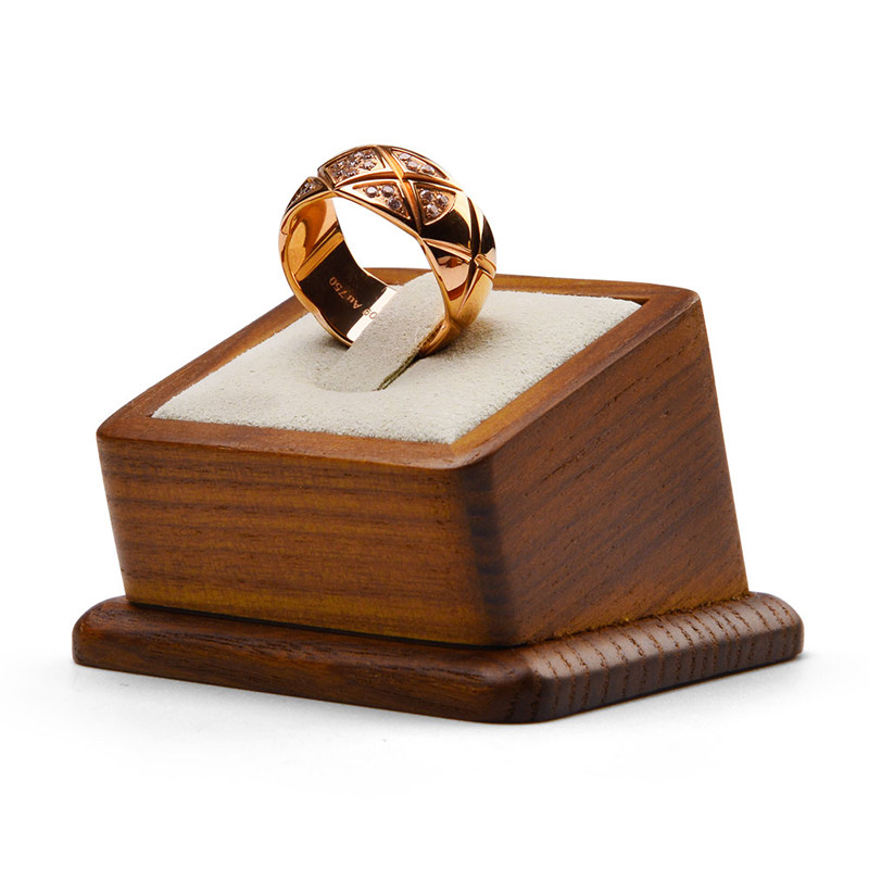 Buy Luxury Solid Wood Single Ring Stand Jewelry Display Small Ring ...