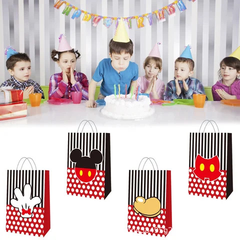 Buy Mickey Minnie Printed Design Kids Candy Gift Paper Bag Party Kraft ...