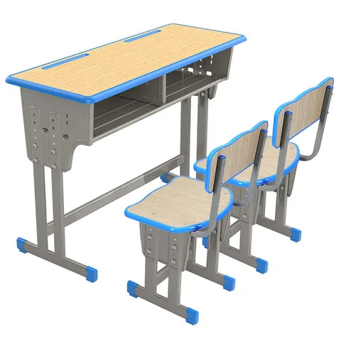 Buy Modern Design Student Desks & Chairs Durable Metal & Wood For ...