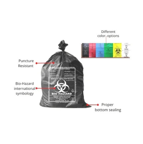 Buy Mowell Plastic Biohazard/bio-medical Waste Bag Garbage Bag Hospital ...