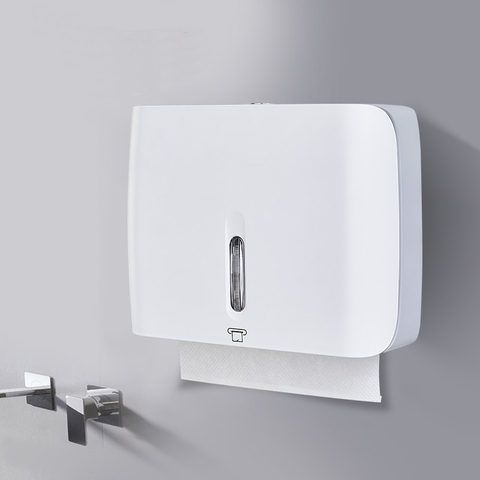 Buy No Punching Square Paper Towel Dispenser Wall Mounted Tissue Box ...