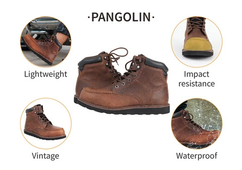 Buy Pinnip Pangolin Safety Boots For Men Work Lightweight Footwear Cow ...
