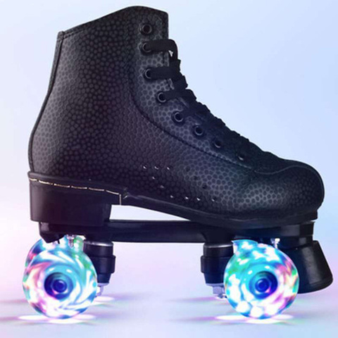 Buy Roller Skates Quad 4 Wheel For Beginners, Wear-resistant Wheels ...