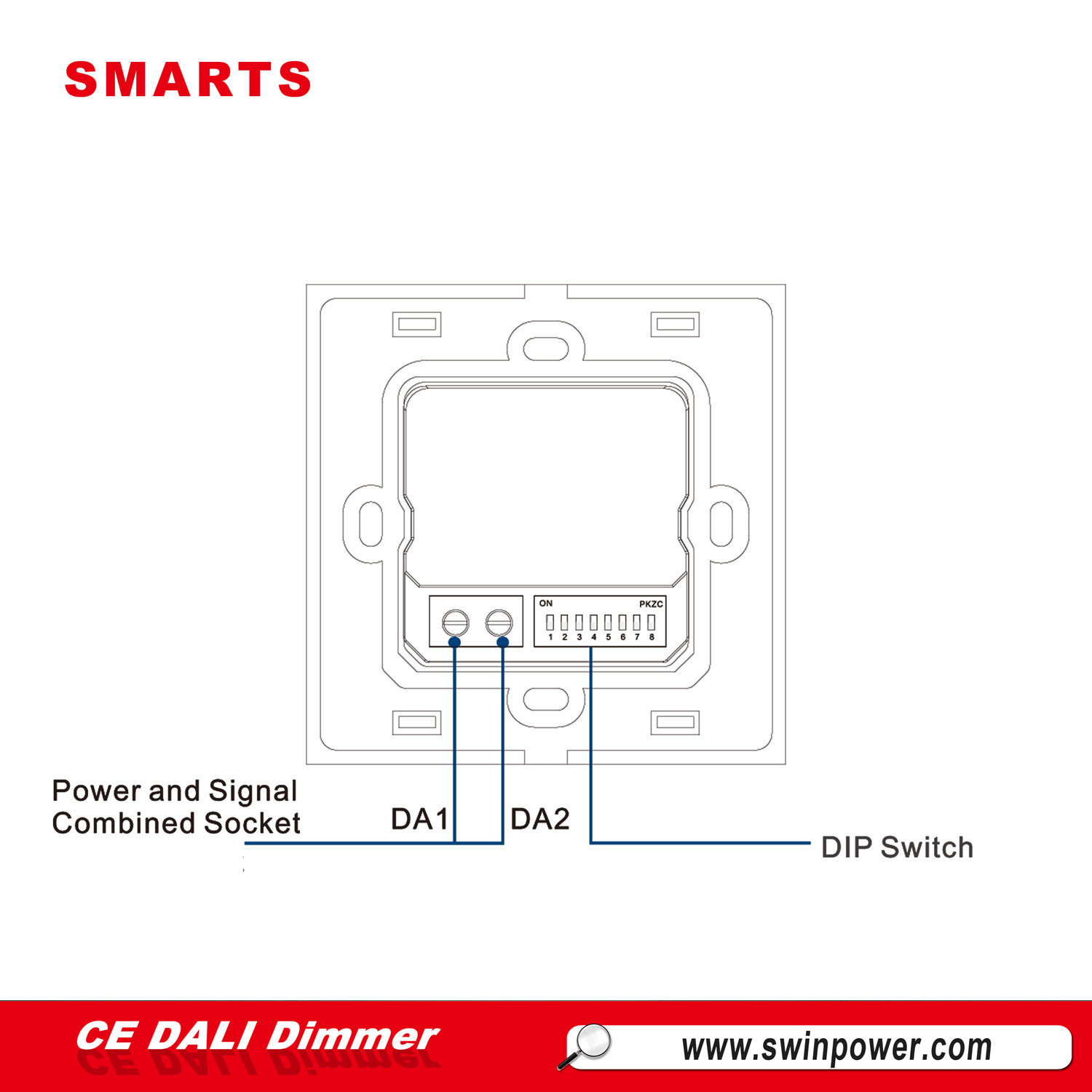 Buy Touch Dali Panel Light Dimmer Wall Switch Rohs Ce Certificate from ...