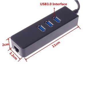 Buy Usb To Lan Port Adapter 3 Ports Hub 10/100/000 Usb To Ethernet ...