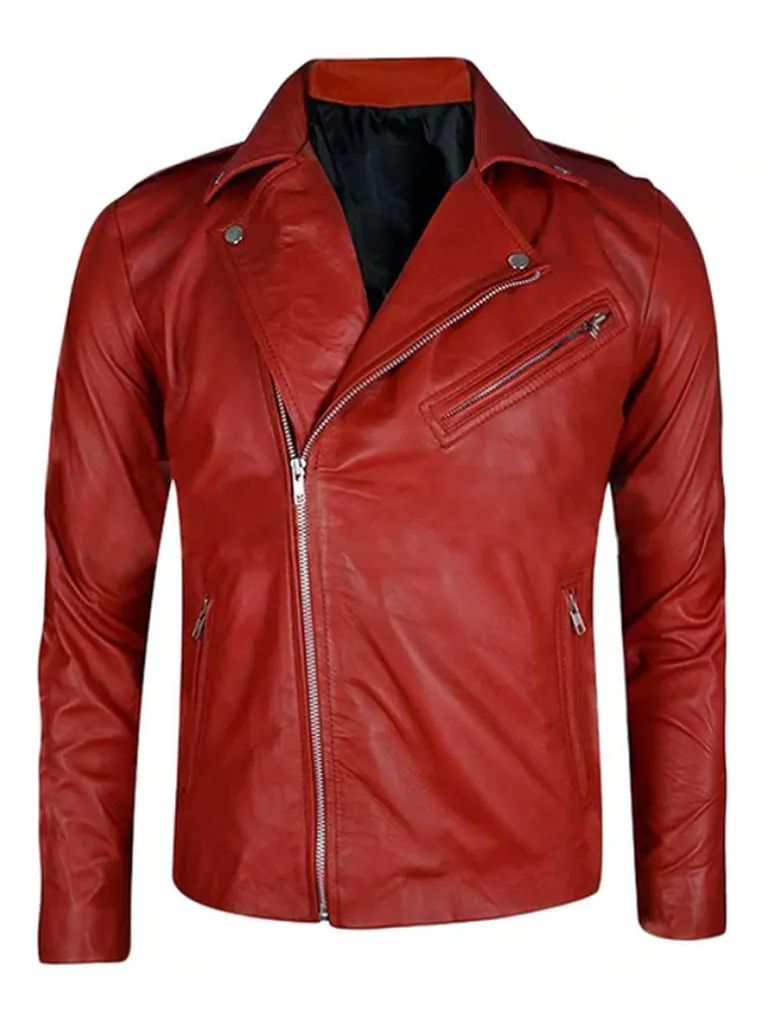 Buy Fergal Devitt Wwe Red Slim Fit Biker Leather Jacket from TREX ...