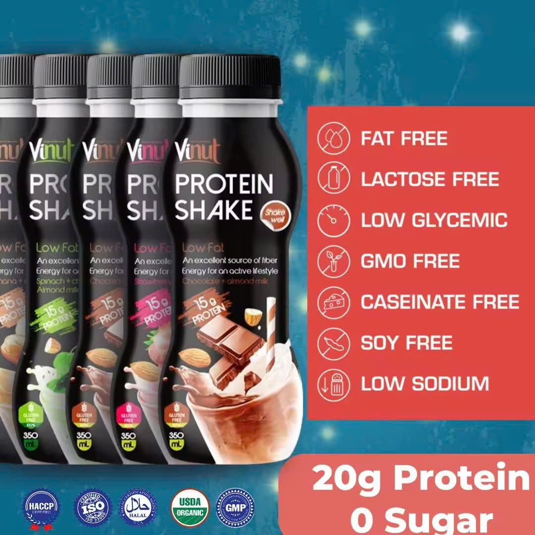 Buy Protein Vanilla Almond Milk Shake 350ml Vinut - 15g Protein ...