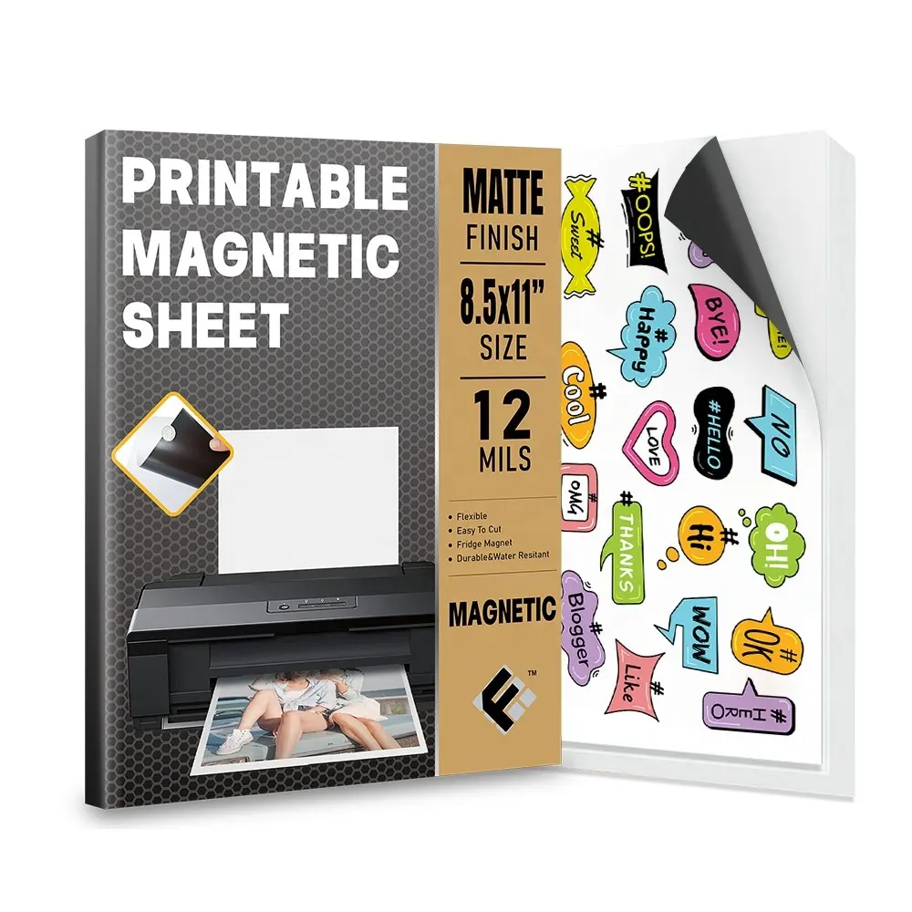 Buy Sheet Magnet Sheets A4 Printable Adhesive Flexible Sticker Fridge ...