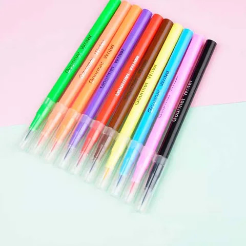 Buy 12 Color Edible Marker Pen Food Coloring Edible Ink Edible Painting ...